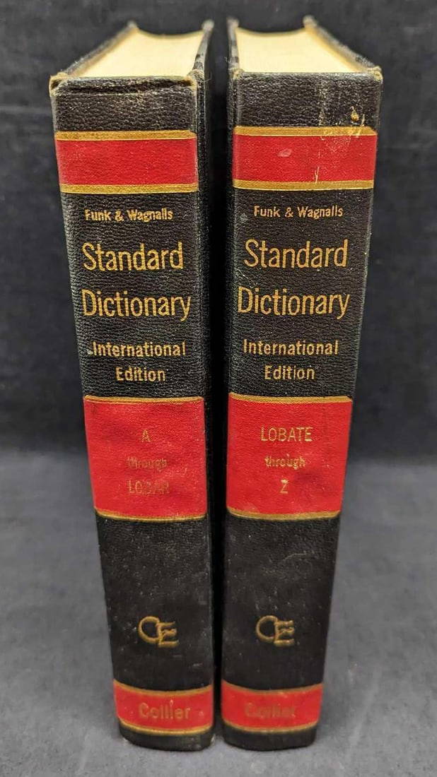 Volume 1 & 2 Funk & Wagnall's Standard Dictionary Auction