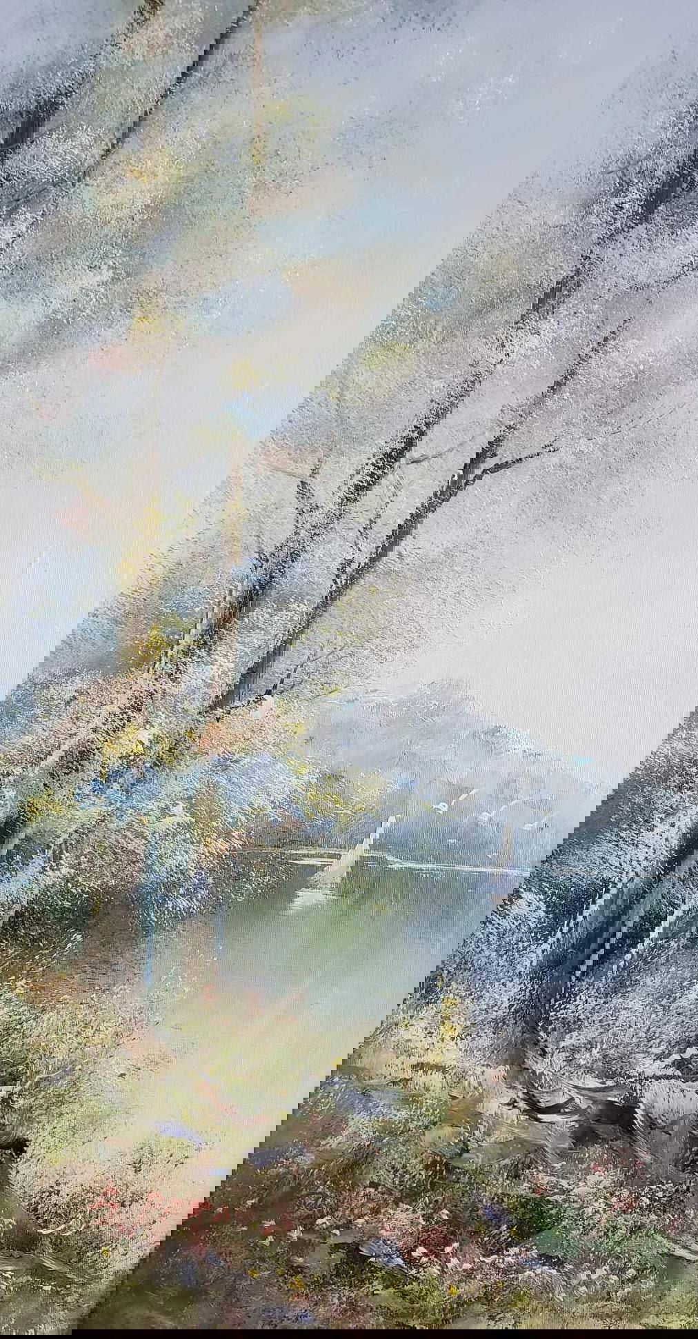 Stuart Parnell Original Acrylic W Mirrored Frame Auction