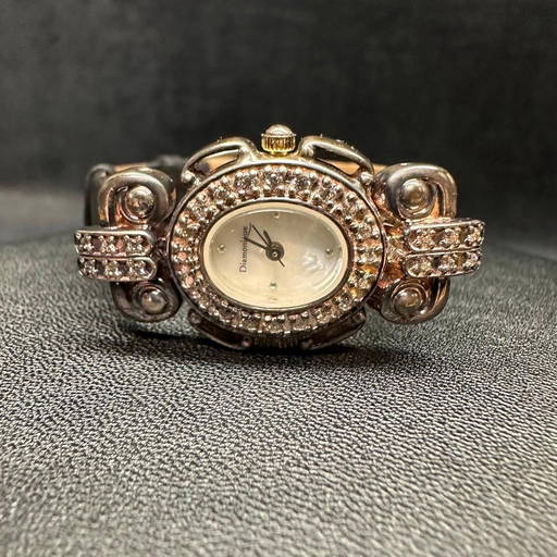 Sterling Silver Marcasite Watch With Leather Strap