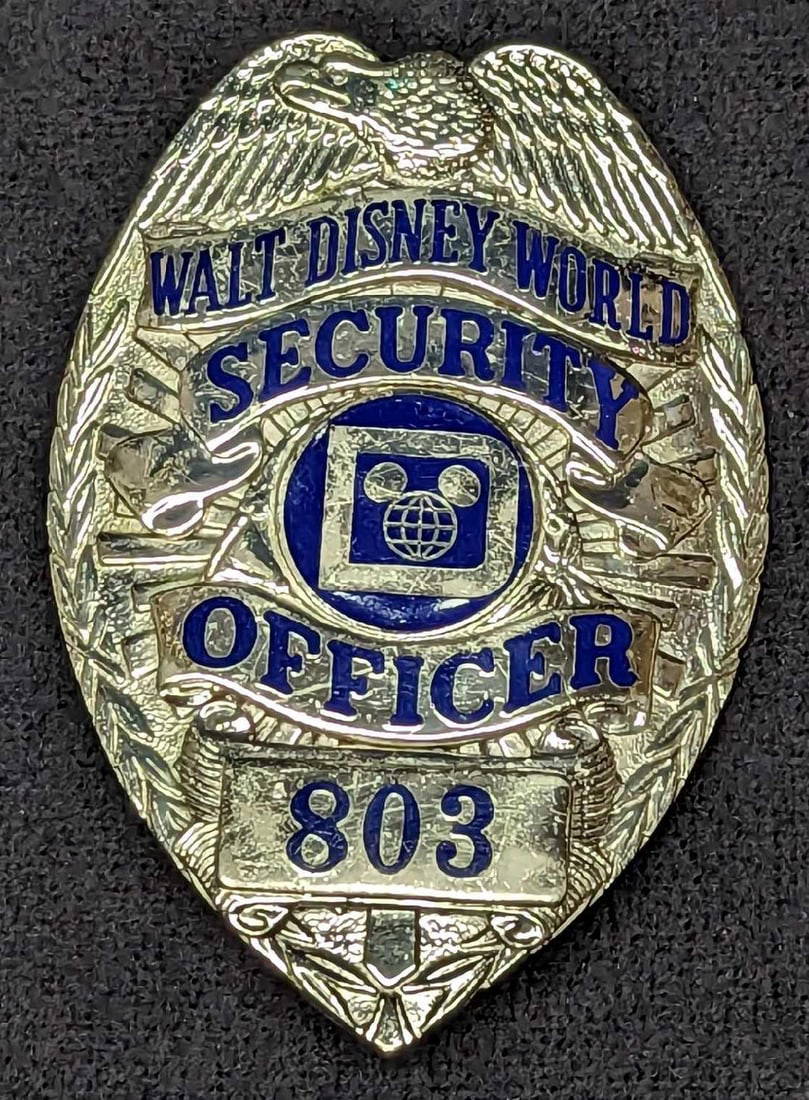 Early 1980s Disney World Security Badge 803 Auction