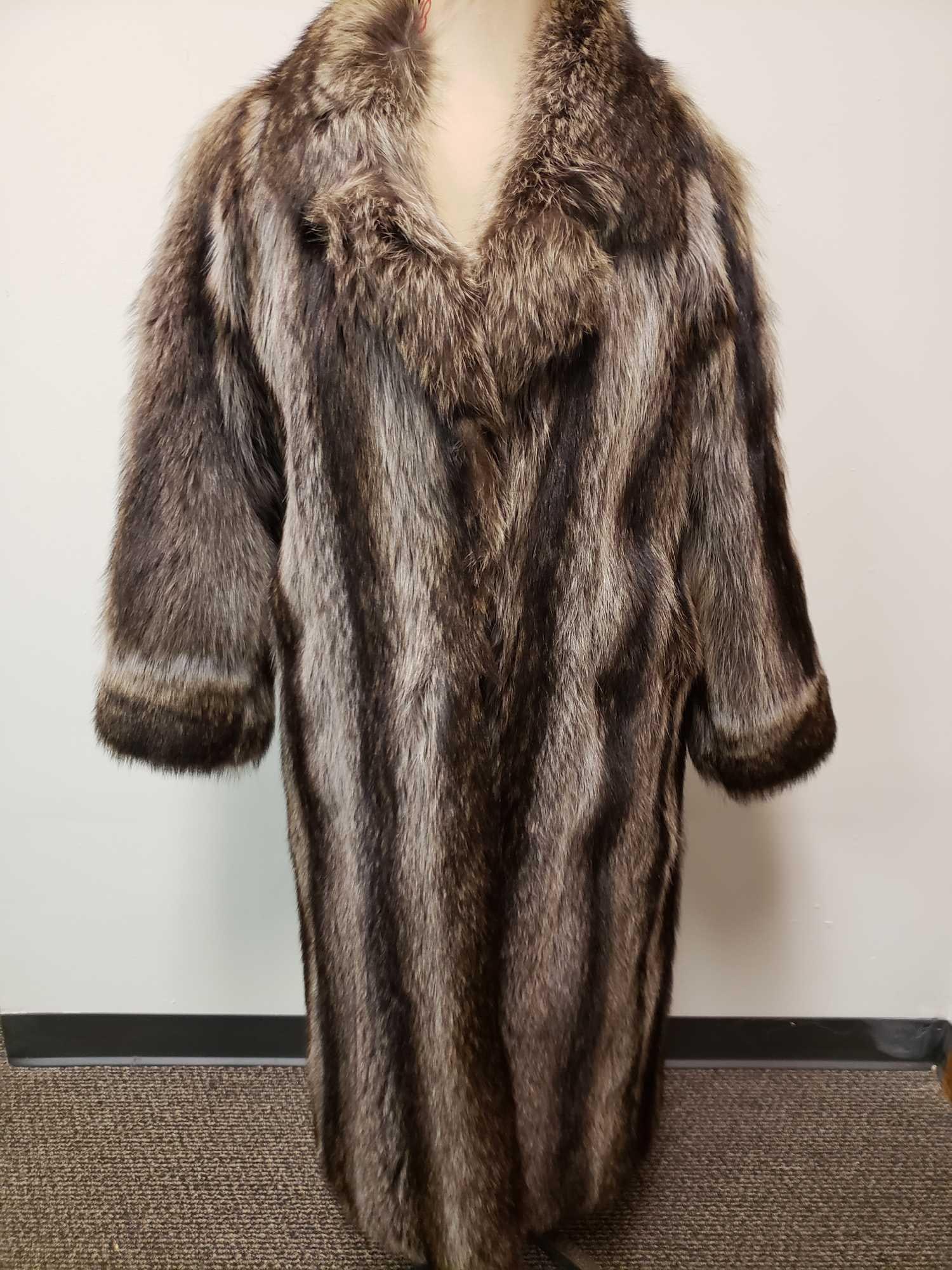 Ij Furs Boston Full Length Raccoon Fur Coat Auction