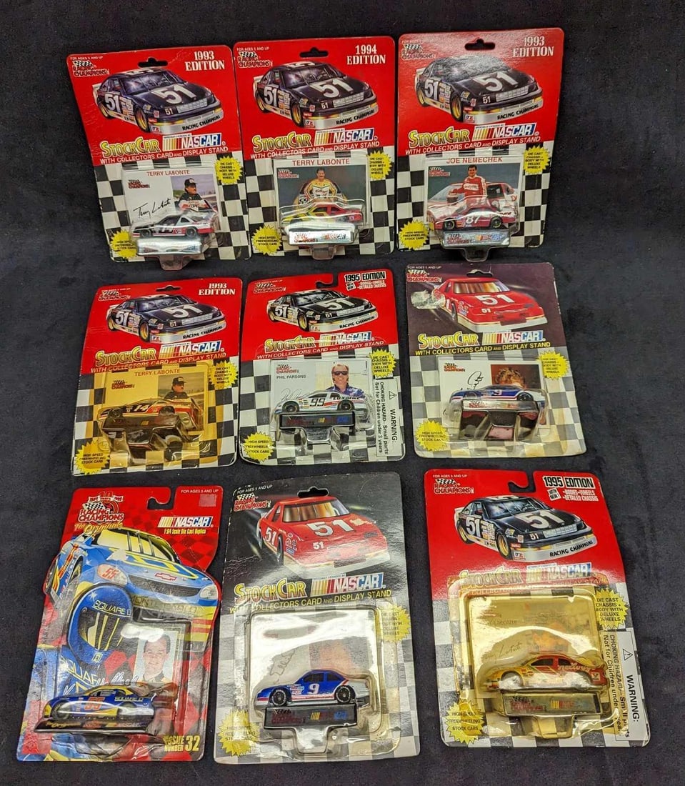 9 Nascar Racing Champions Die Cast Racing Cars Auction