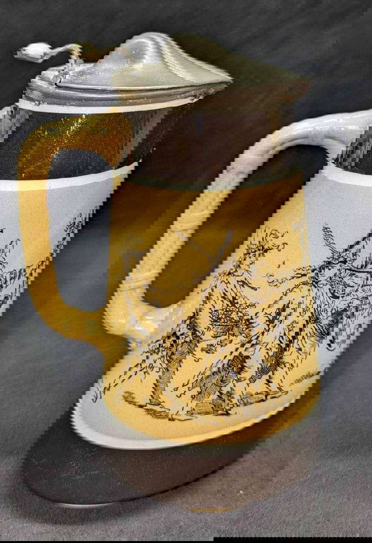 Vintage Brownfield Jester Ceramic Stein Pitcher Auction