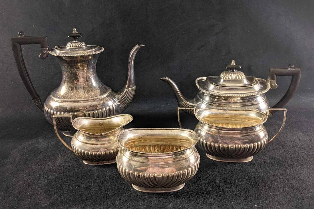 Vintage Silver-plated Tea Set Sheffield Tea Set Auction