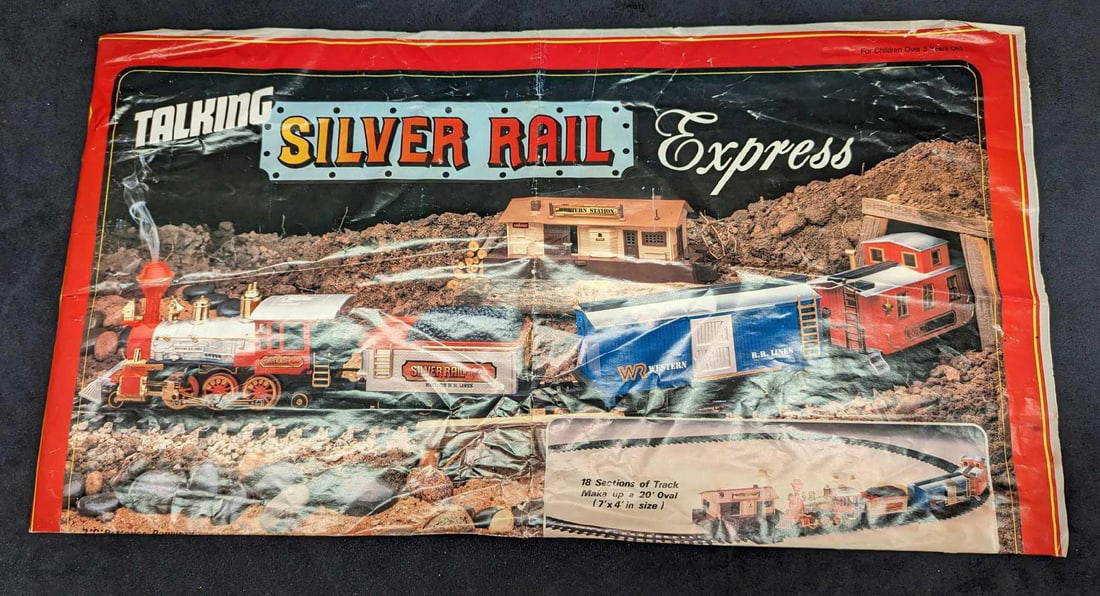 Vintage New Bright Talking Silver Rail Express Train Set Auction
