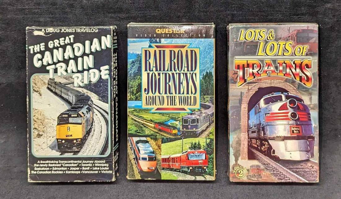 Great Canadian Train Ride & Railroad Journeys Train Vhs Videos Auction
