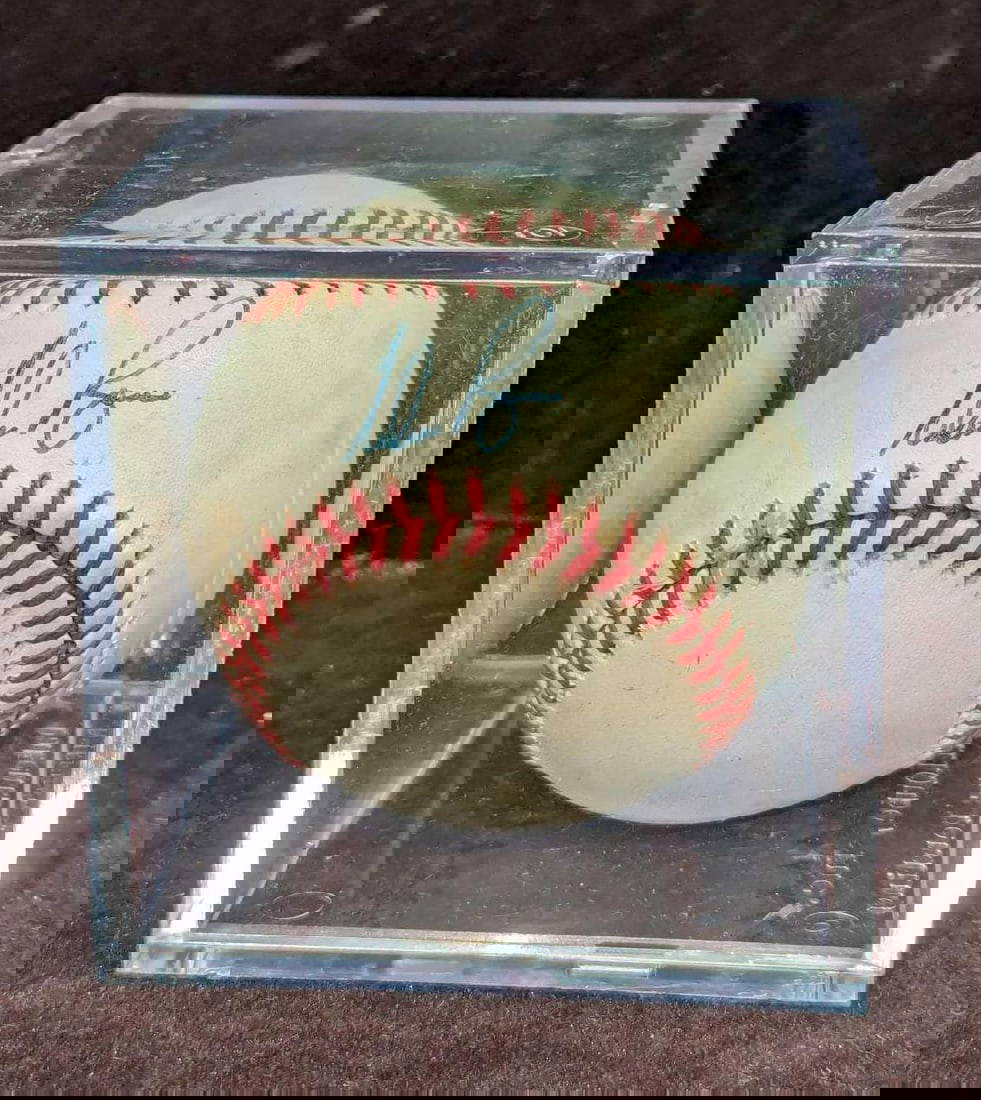 Nolan Ryan Autographed Baseball With Case Auction