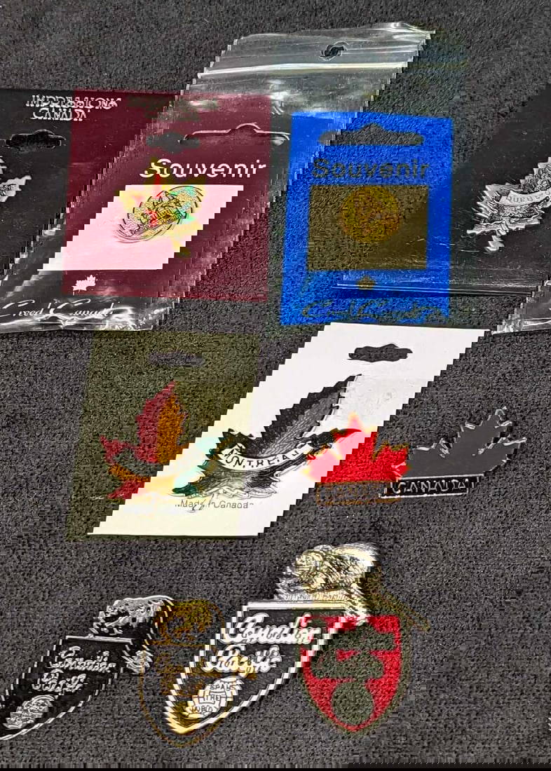6 Assorted Souvenir Canadian Pins F18 - Jun 12, 2024 | Rapid Estate ...