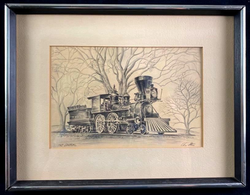 Alec Stern Lithograph "the General" Locomotive Auction