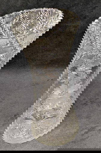 Vintage American Brilliant Cut Glass Primrose Glass Vase