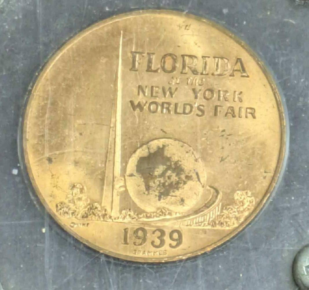 1939 Ny World's Fair Coin Florida Token Auction
