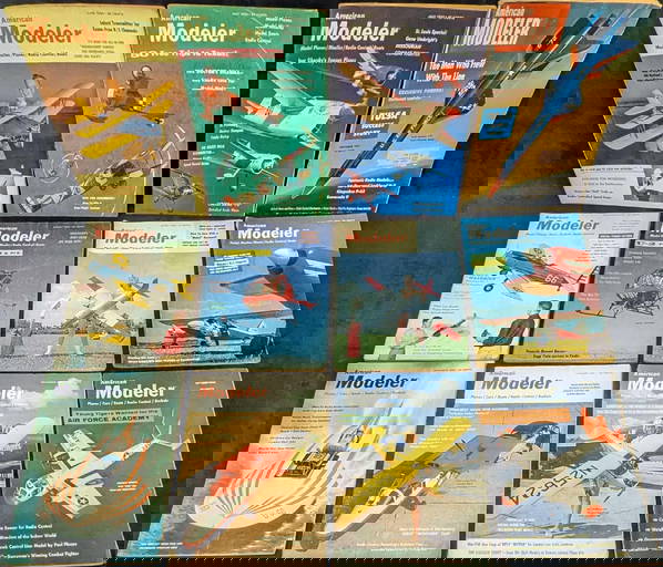 12 1960 & 1961 American Modeler Magazines