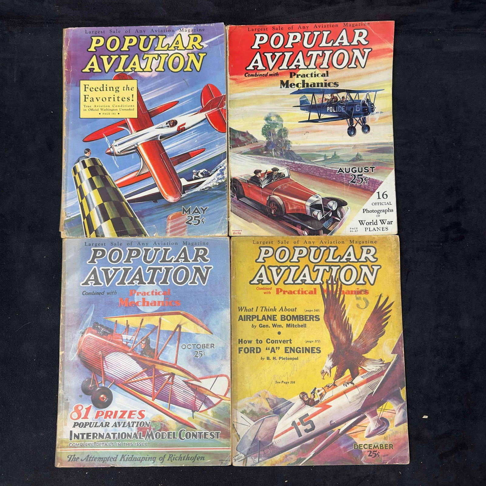 Flying And Popular Aviation Magazine 1932 Lot Of 4 Four Magazines ...
