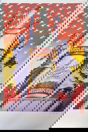 Signed Stolichnaya Vodka Freedom Of Vodka Poster