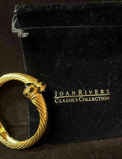 Joan Rivers Classic Collection Gold Colored Bracelet In Velvet Pouch