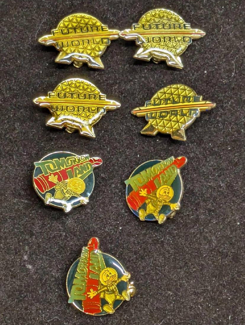 7 Disney Epcot Tomorrow Land Spaceship Earth Pins Auction