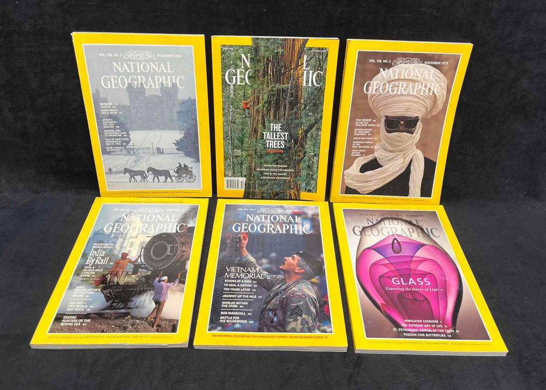 6 National Geographic Magazines 70's, 80's, 90's & 2000's (fc2) Auction