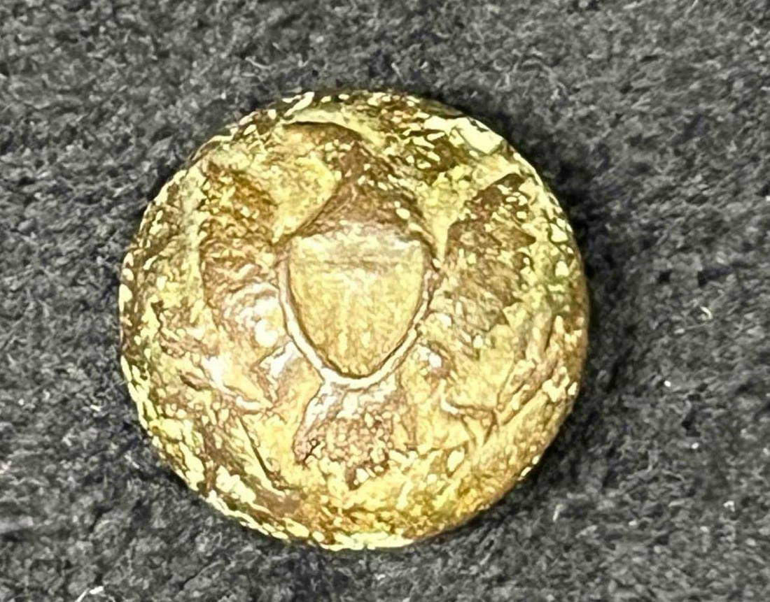 Civil War Confederate Staff General Enlistment Cuff Button Auction