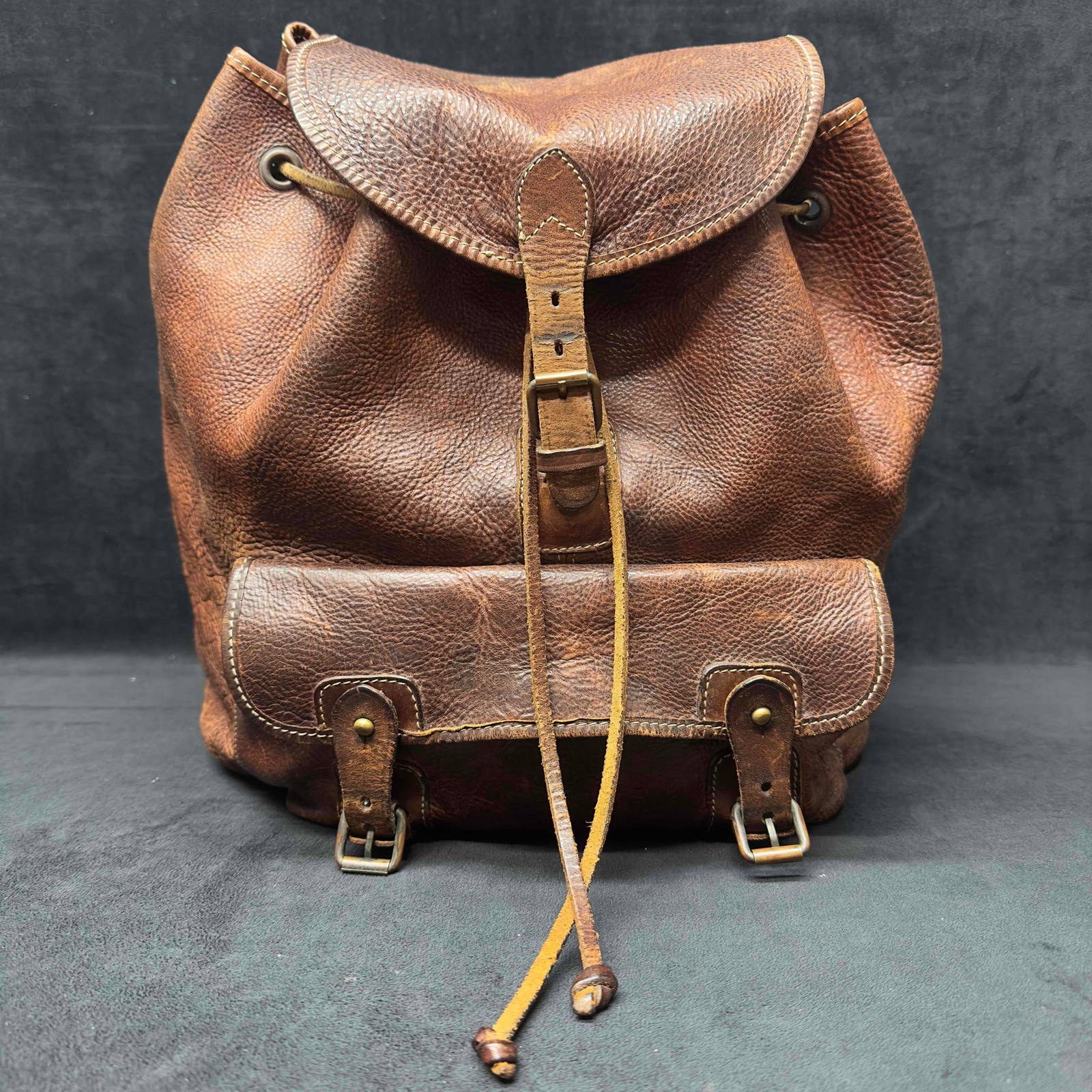 Banana Republic Backpack Distressed Genuine Leather Brown Travel Bag ...