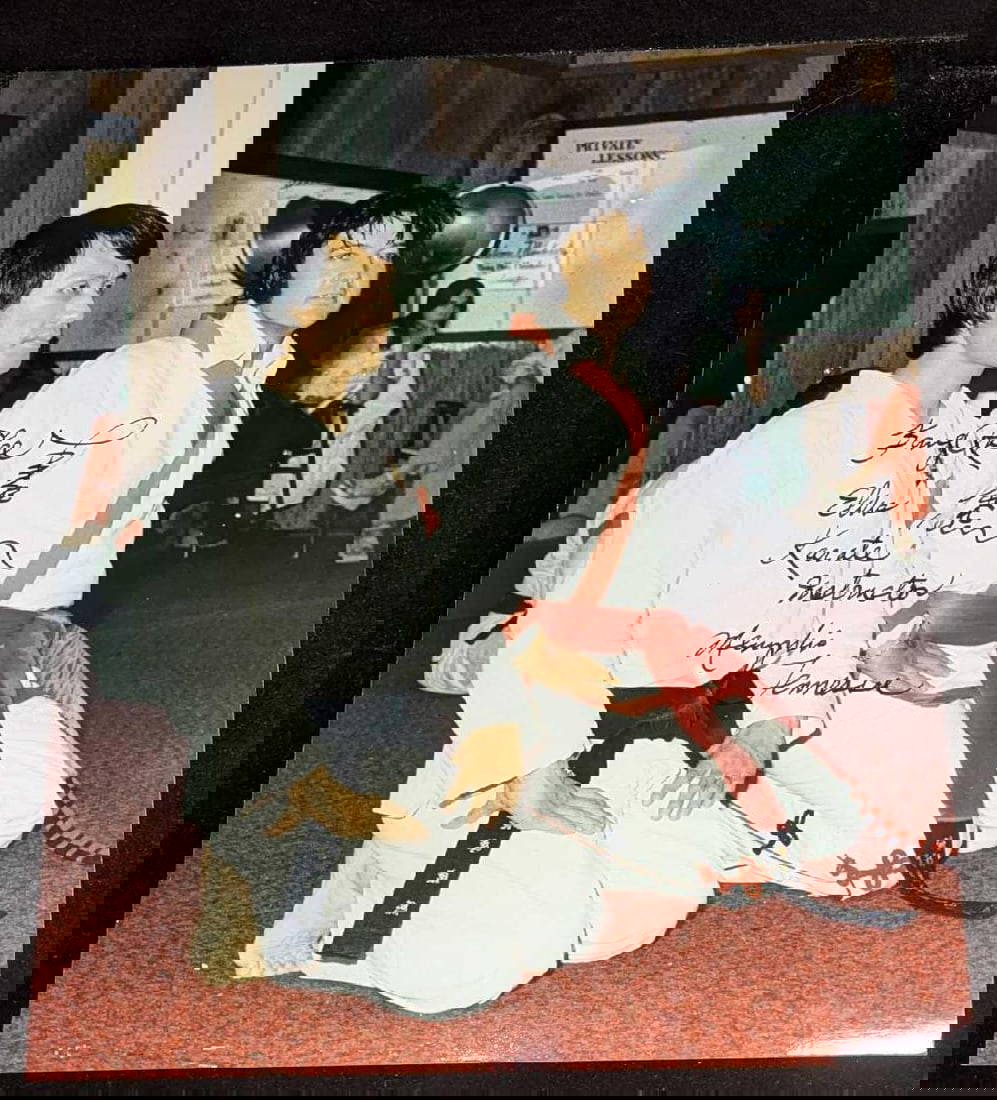 Kang Rhee Autographed Photo Elvis Martial Arts Trainer Auction