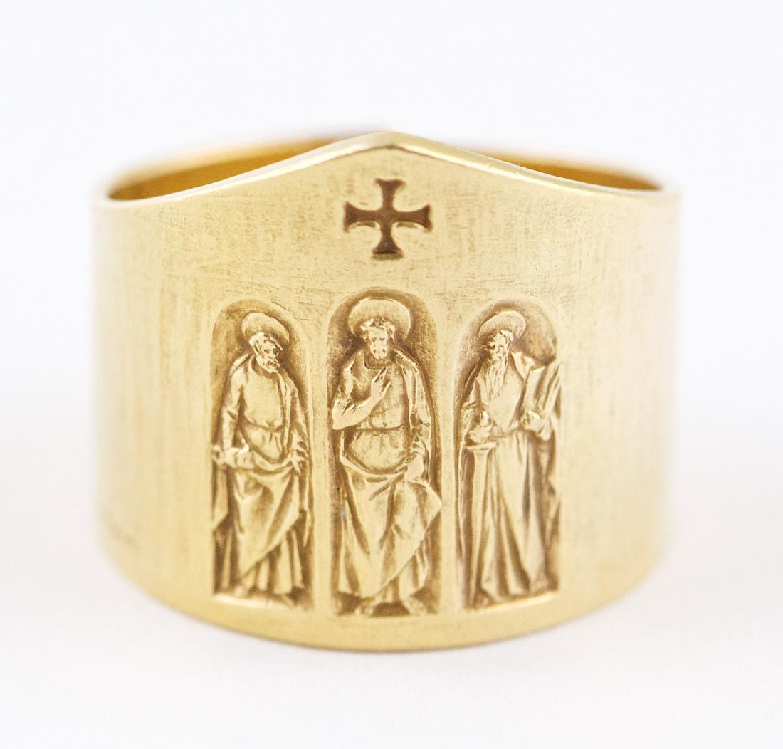 Vatican II Pastoral Solid Gold Ring - Pope Paul VI