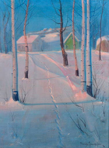 Svendsen, Svend Rasmussen - A Snowy Landscape - 1928 (#0015) on Mar 15 ...