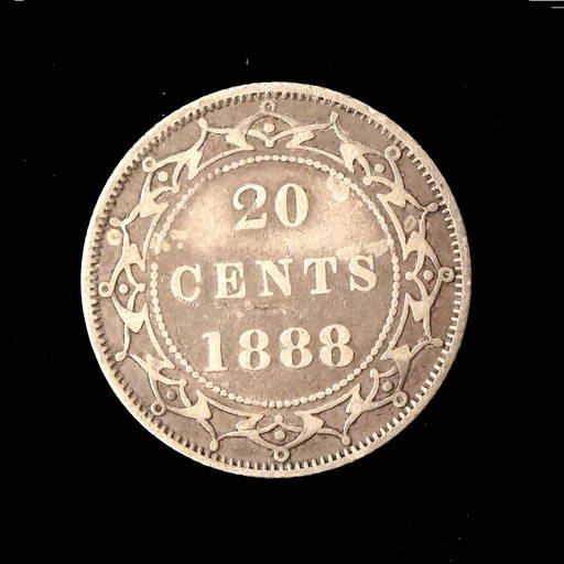 CANADA NEWFOUNDLAND 20 Cents 1888 Very Fine (#0081) on Dec 06, 2022 | Champagne Auctions in QC