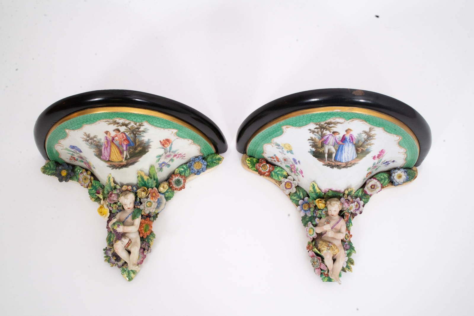 Meissen, Att. - Pair Of Antique Tablets - Xviiie Siècle Auction