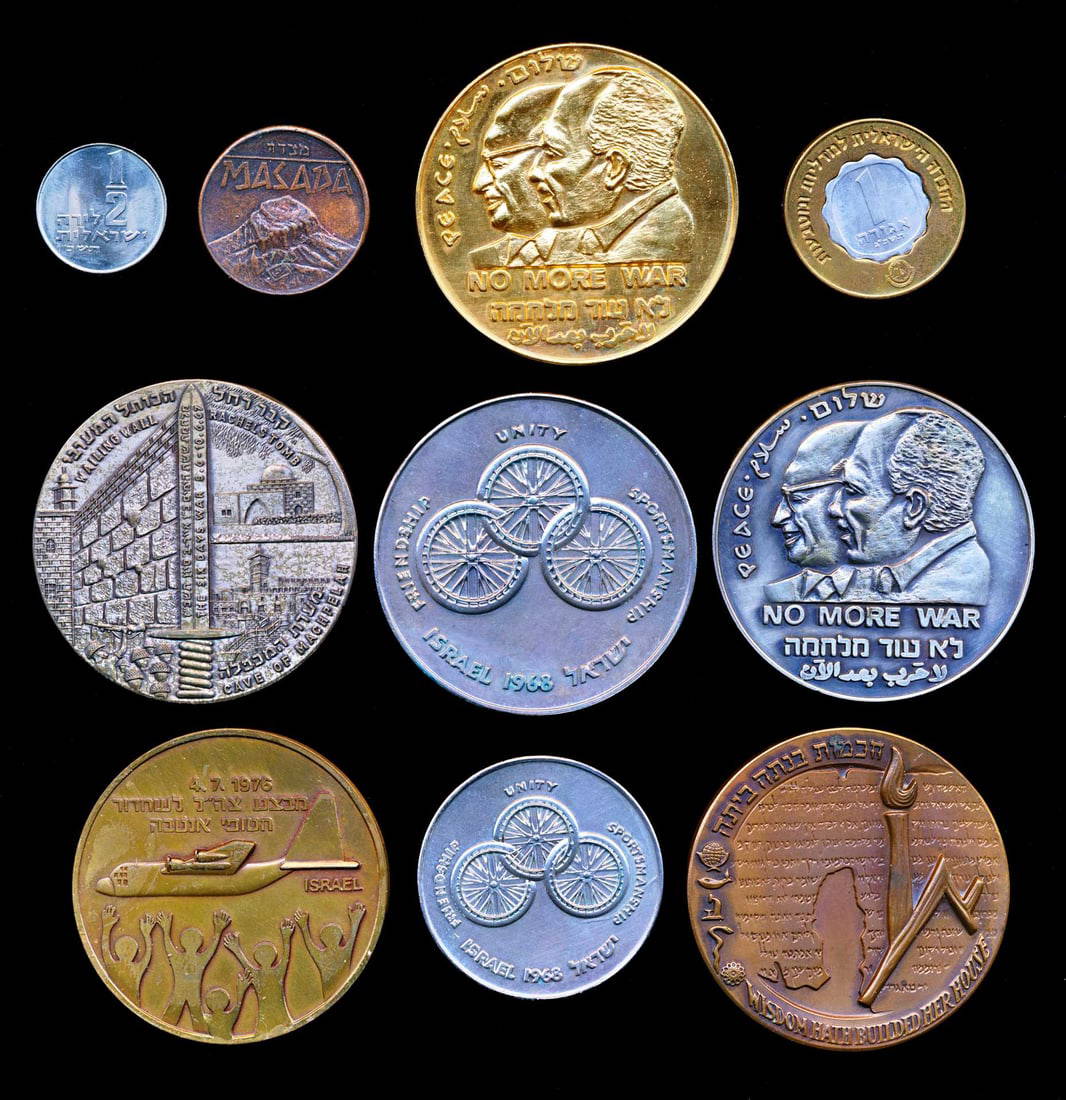Israel 1967-1976. A Lot Of 10 Commemorative Medals Auction