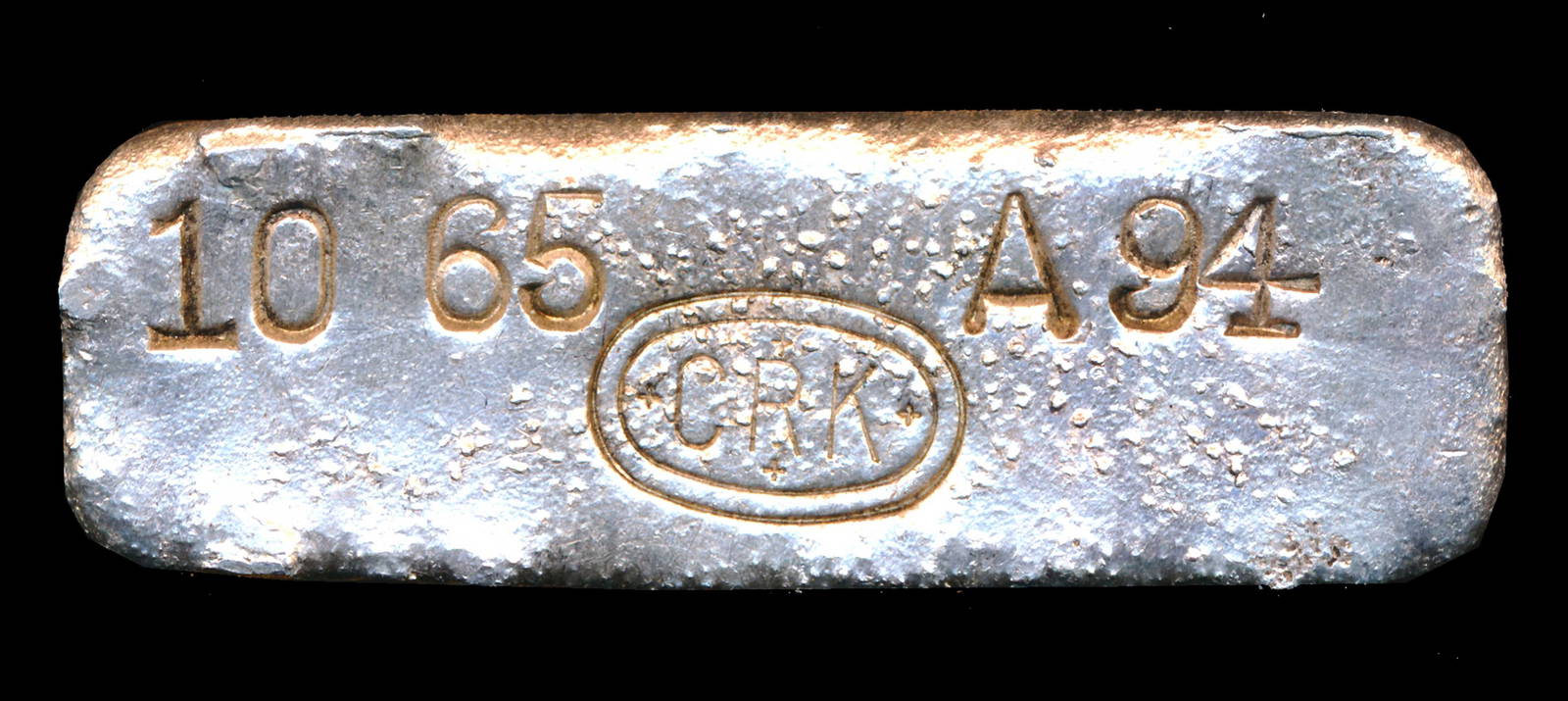 Usa 1880's Comstock Lode Silver Ingot 10.65 Ozs. Auction