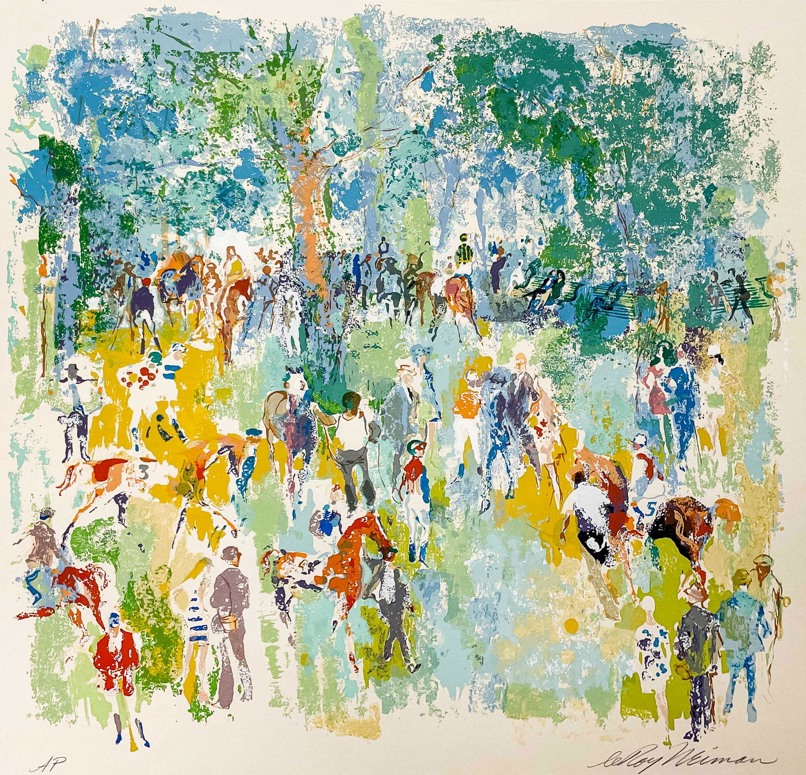 Leroy Neiman Paddock Horse Racing