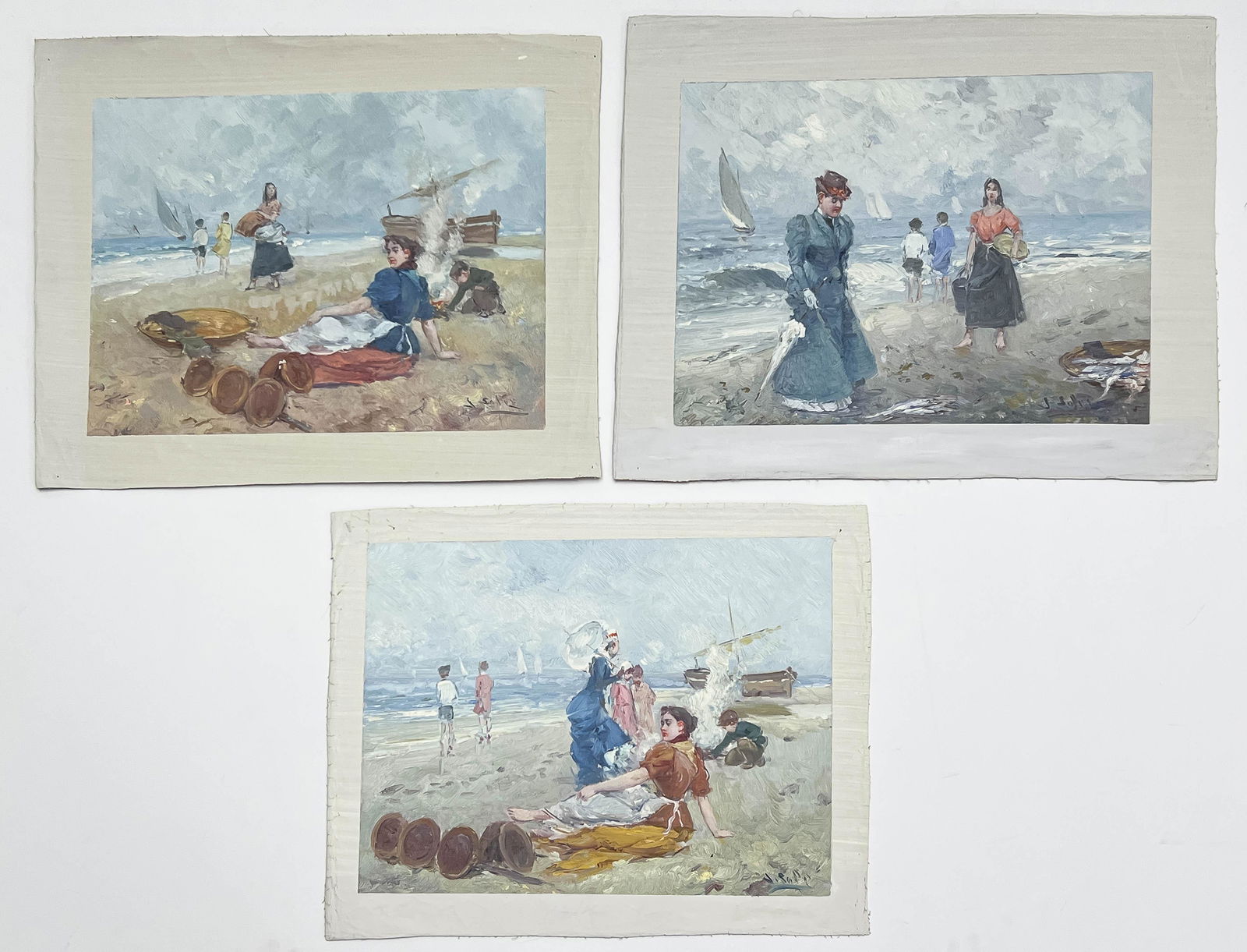 Juan De La Cruz Soler 3 Beach Scenes