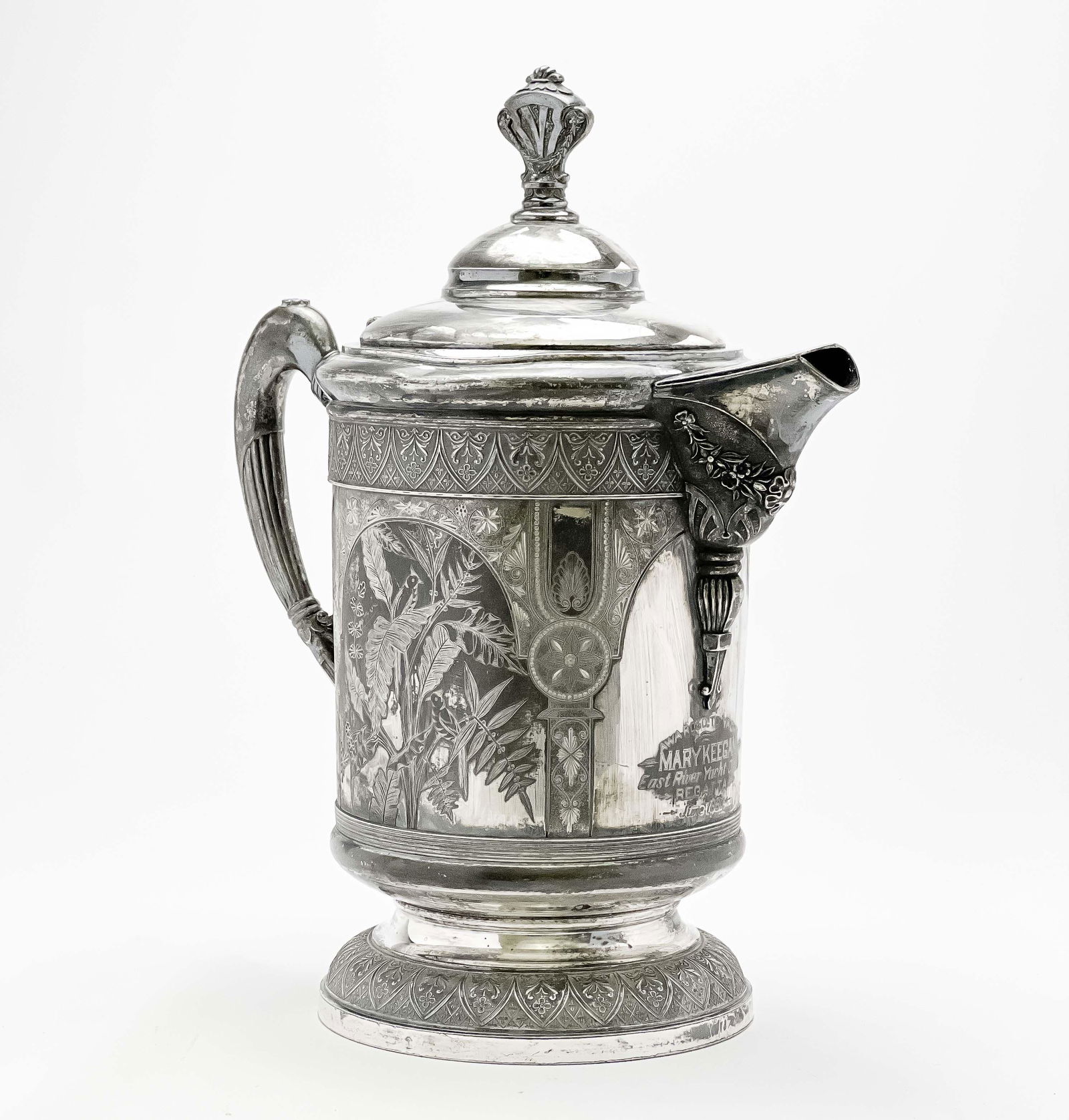 Derby Silver Co. Victorian Silver Plate Trophy Pitcher