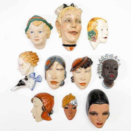 Wall Masks, Group Of 10