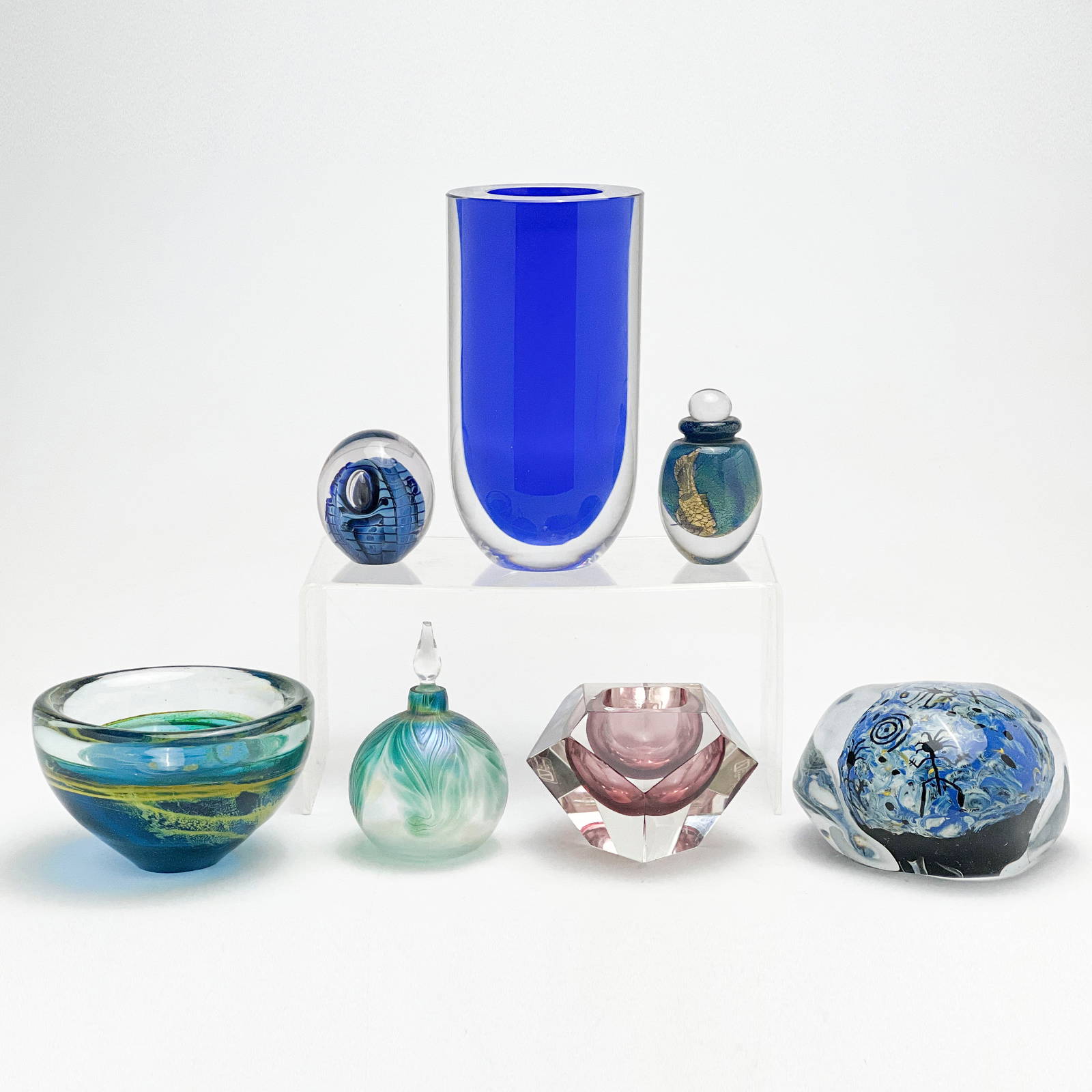 Signed Studio Glass Works, Group Of 7 Auction