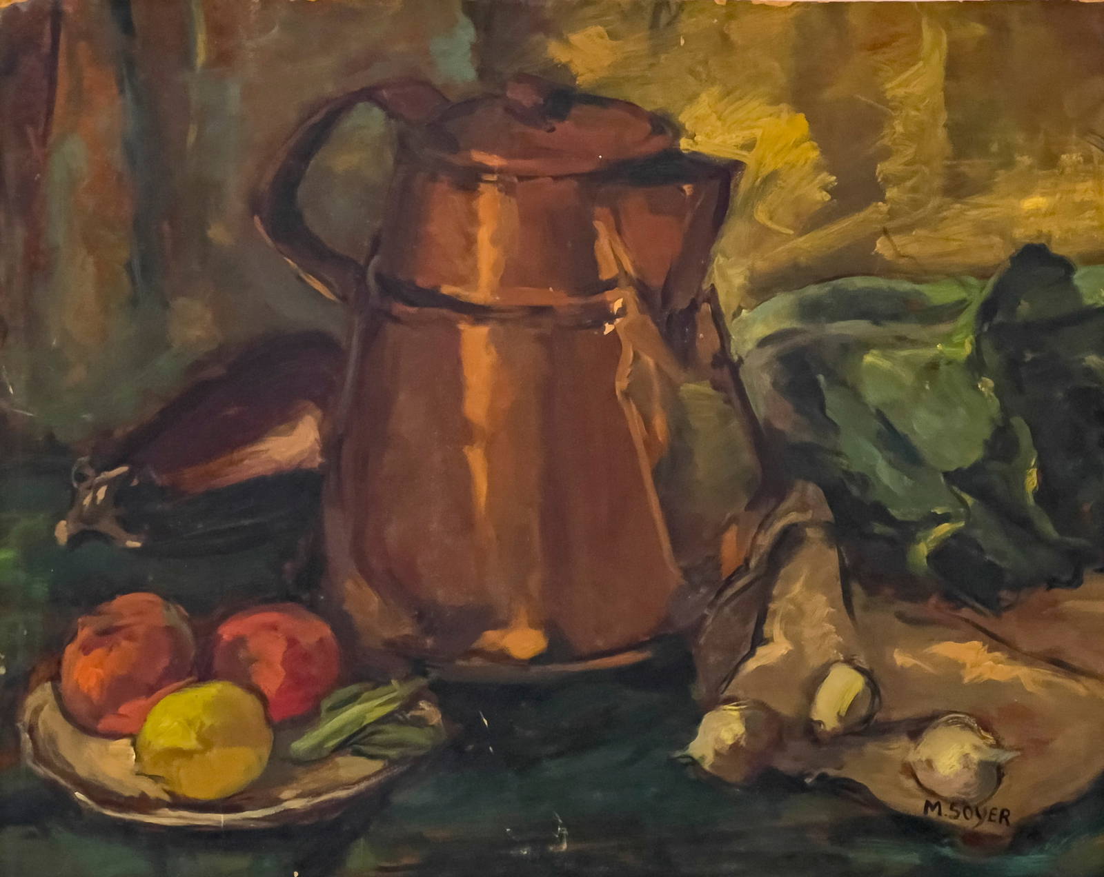 Moses Soyer - Untitled (still Life With Kettle And Eggplant) Auction