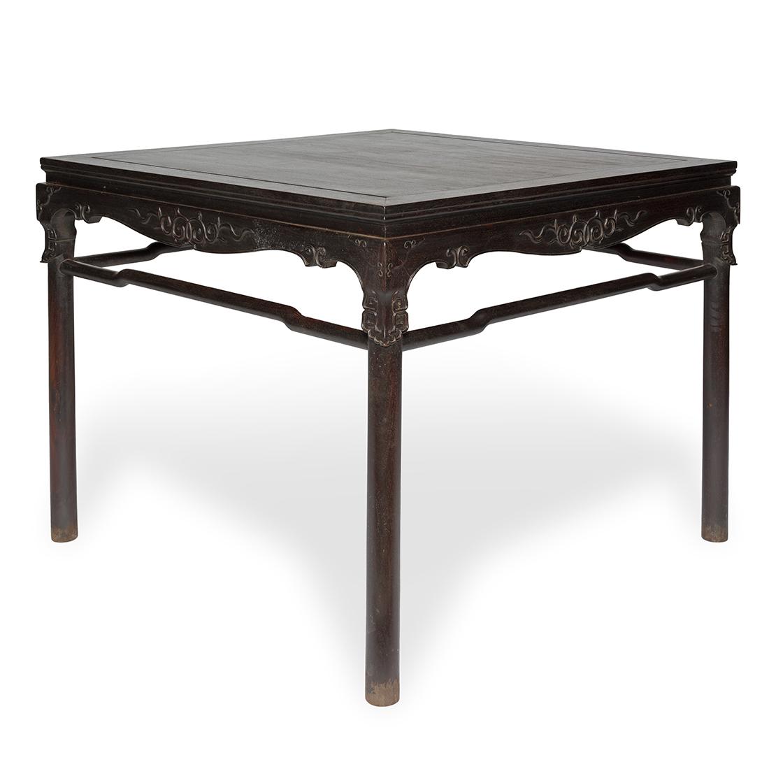 18TH/19TH CHINESE ZITAN SQUARE TABLE