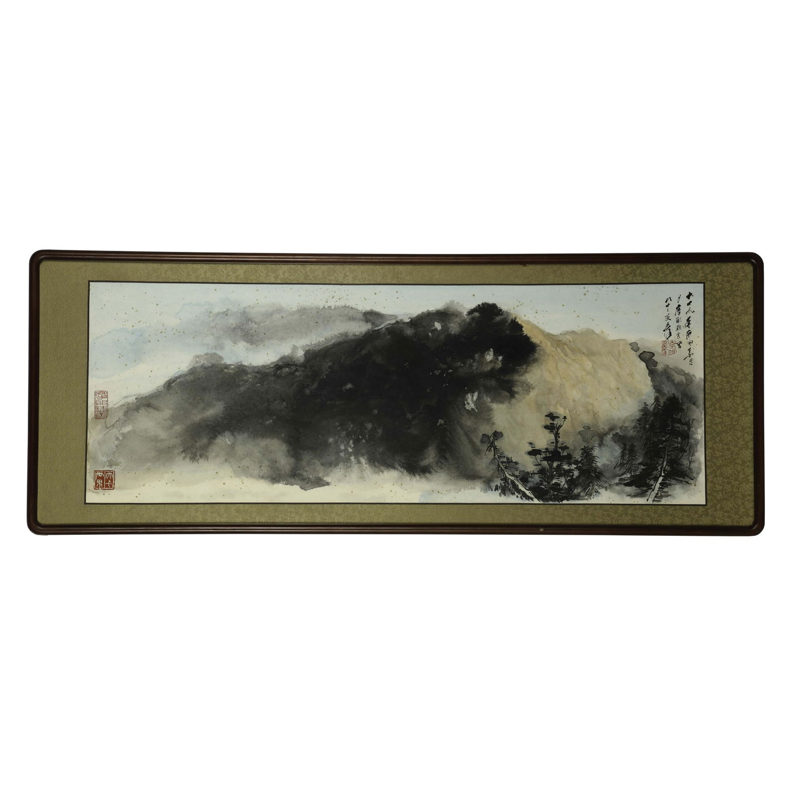 ZHANG DAQIAN FRAMED SPLASHED INK LANDSCAPE (#0416) on Apr 16, 2022 ...