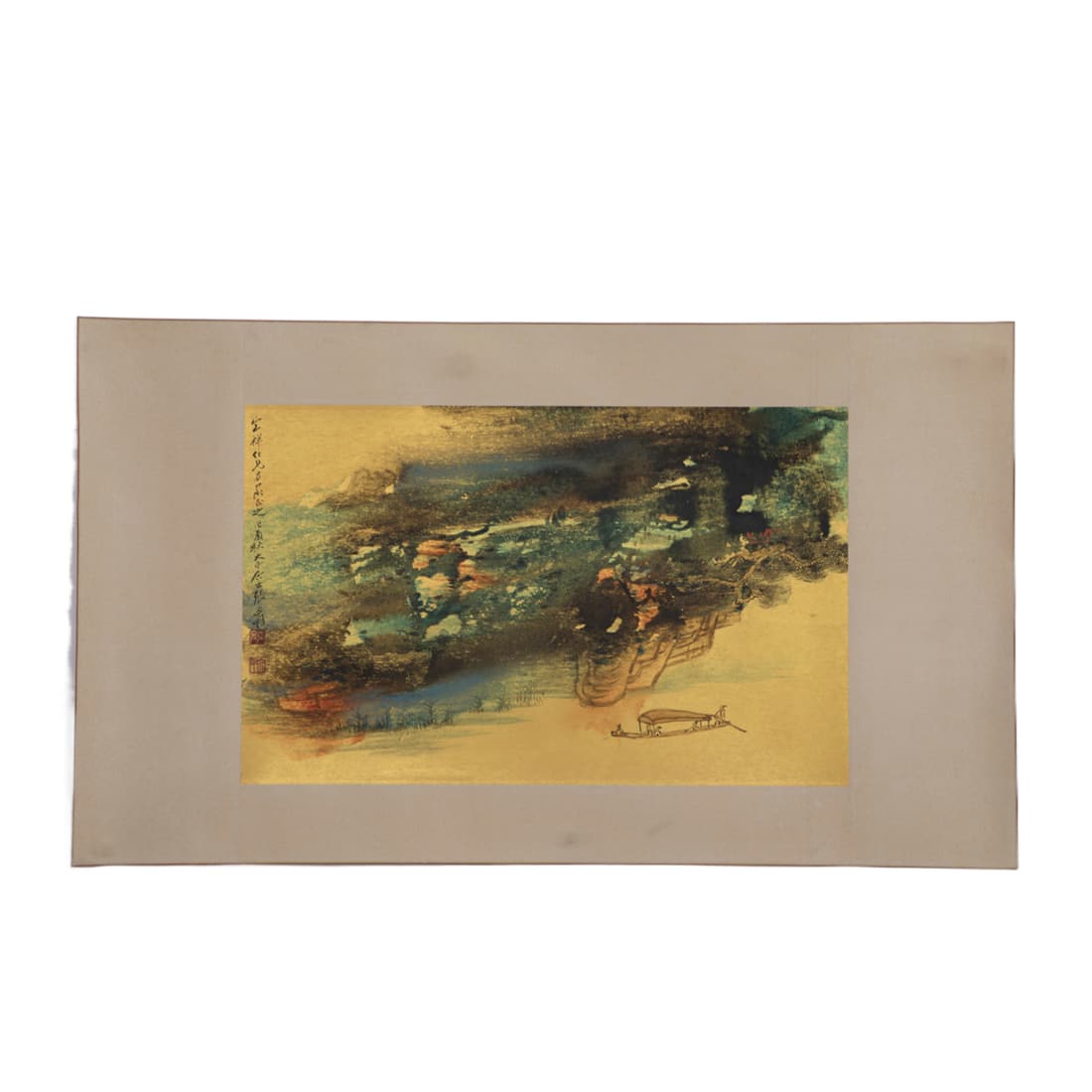 张大千 Zhang Daqian Chibi Rafting Painting Auction