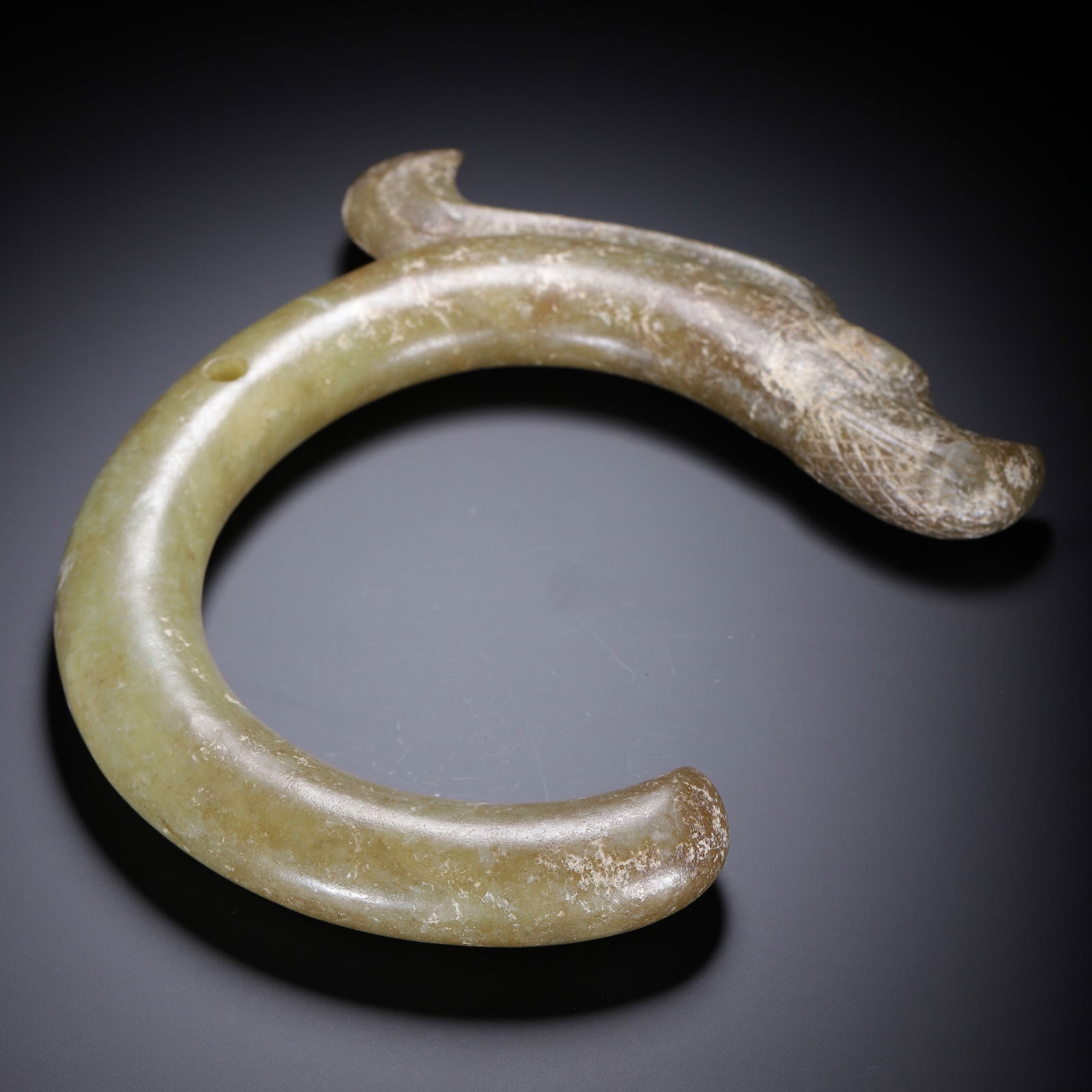 Jade C - Shaped Dragon - Shaped Pendant Auction