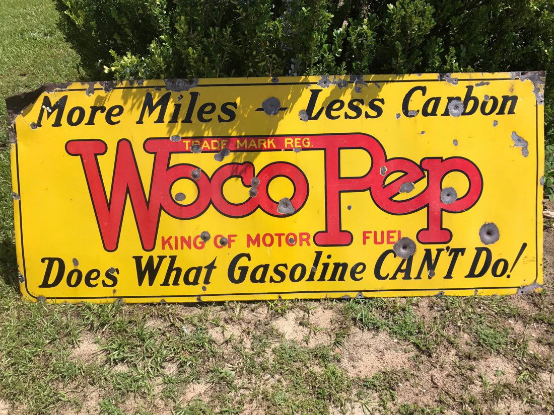 72' Woco Pep Porcelain Sign