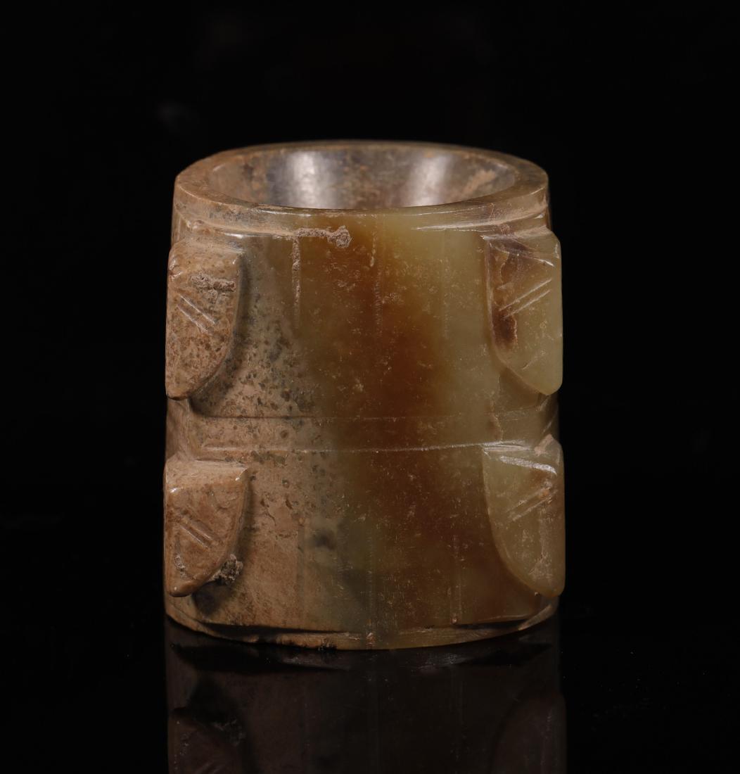 Shang Dynasty - Carved Jade Cicada Vessel