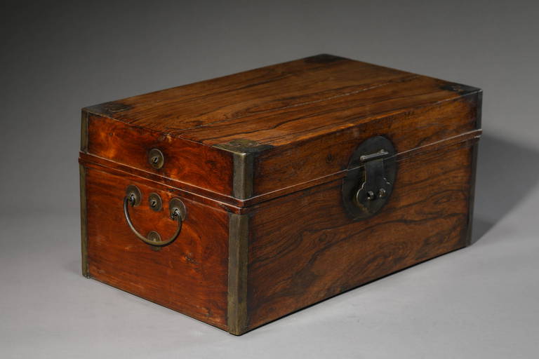 A Chinese Huang Hua Li Wood Box And Cover