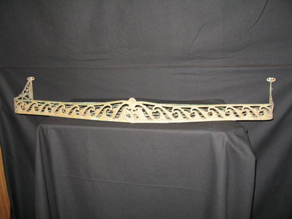 Antique Ornate Brass Railroad Package Shelf