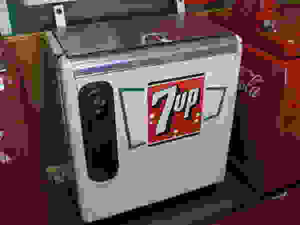 1950s 7up Ideal Slider Soda Machine