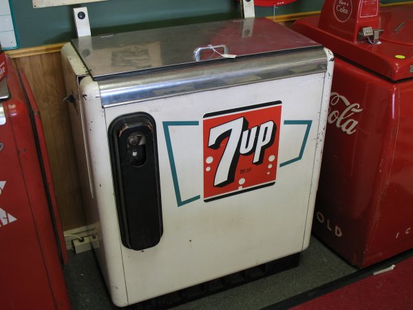 1950s 7up Ideal Slider Soda Machine