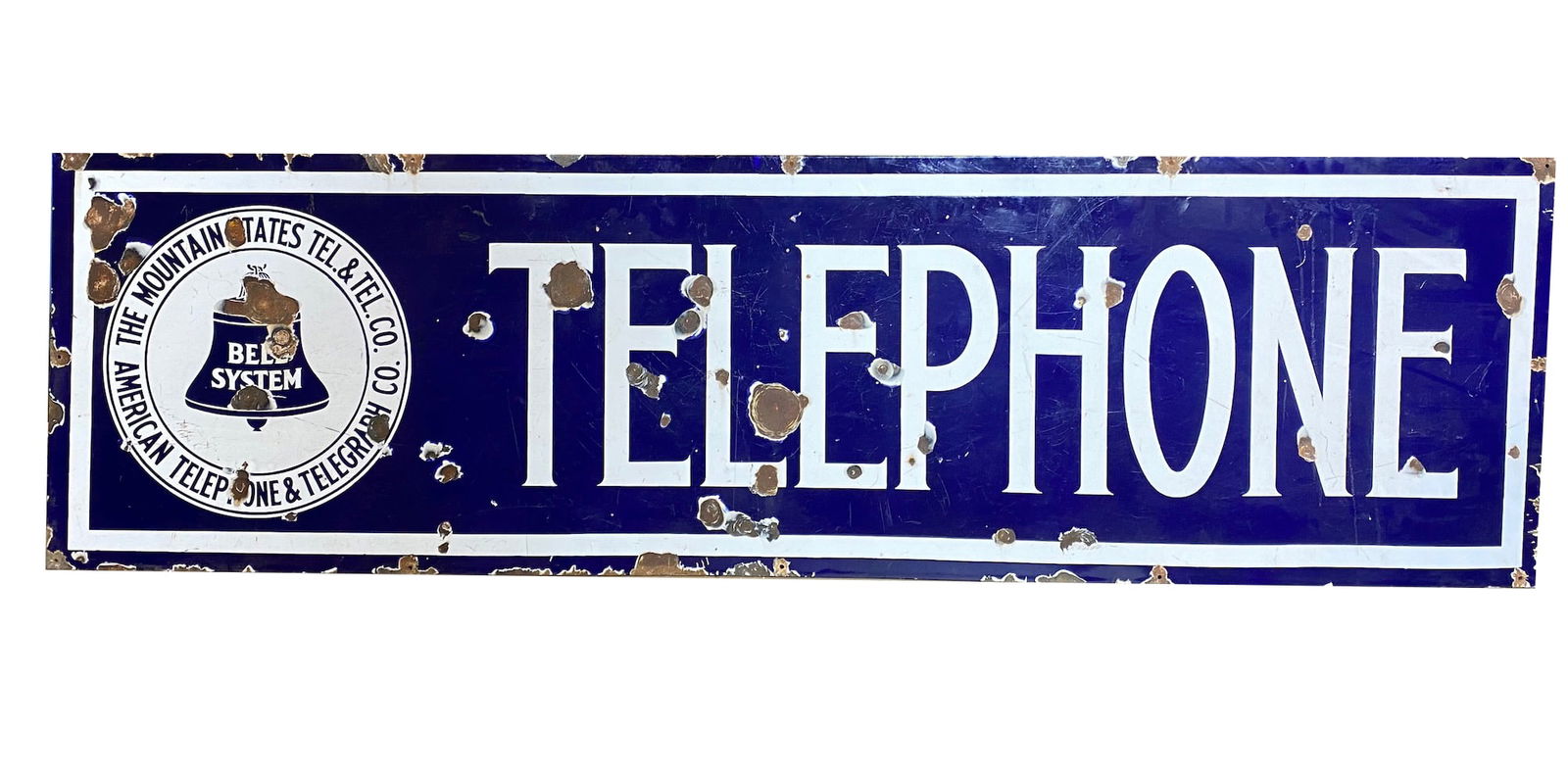 A Vintage Enameled Telephone Sign Auction
