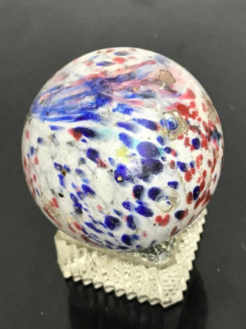 Large Antique German Cloud Marble