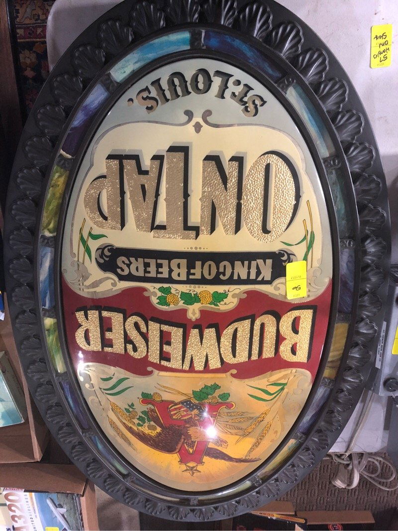 Vintage original oval Budweiser Mirror