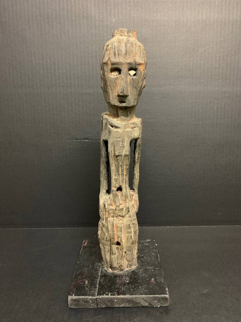 Philippine Ifugao Tribal Art Carved Wood Bulul Statue Rice God Auction